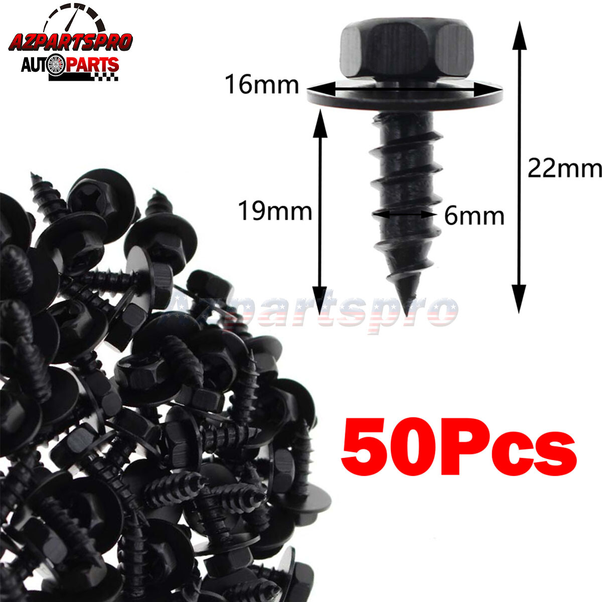 50pcs Bolts Screws for BMW 9mm Hex Head Under Car Panels Rocker Panels ...