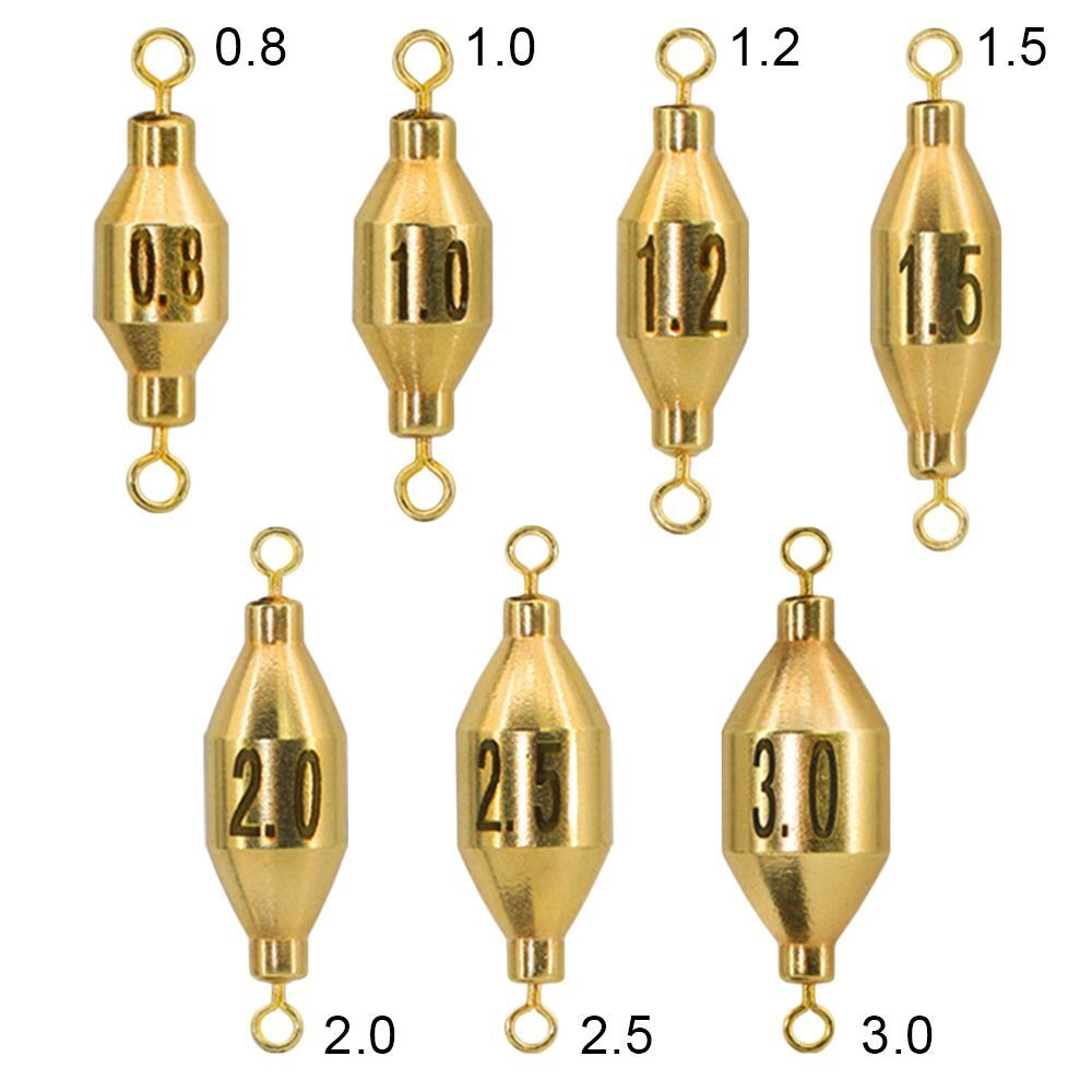 Sharped Line Sinkers Brass Sinker Copper Fishing Lead fall Hook ...