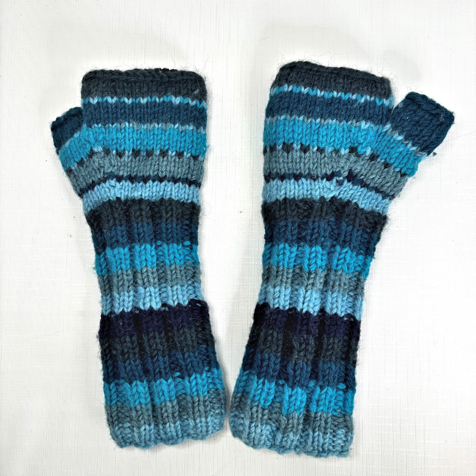 Venus Imports Wool Fingerless Mitten Hand Warmer Blue… - Gem