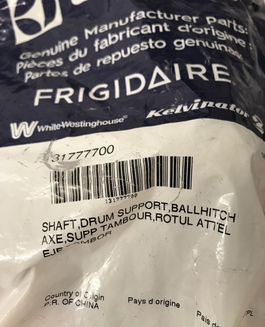 Genuine Frigidaire 131777700 Dryer Ball Hitch Drum Support 137088600 ...