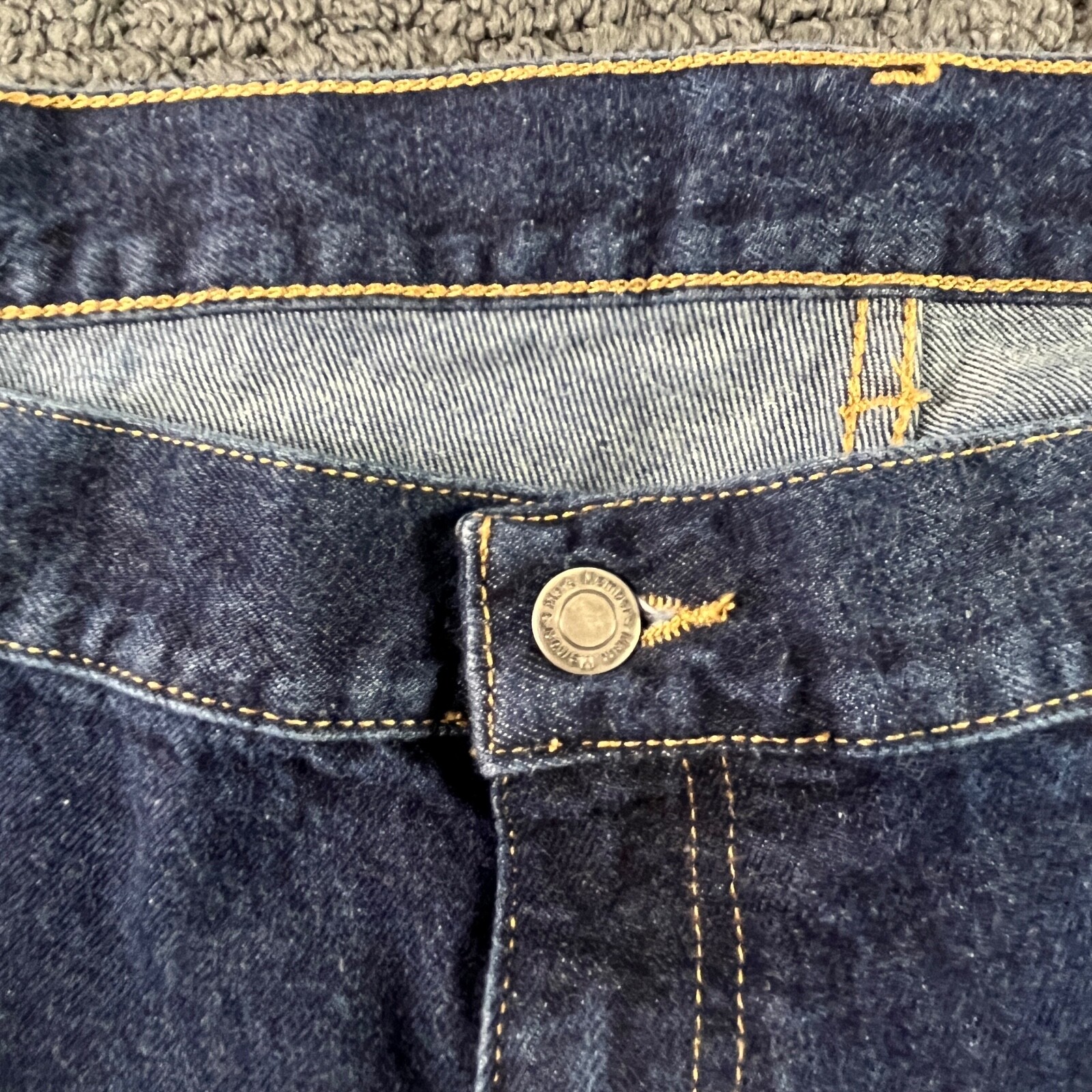 Members Mark Jeans Mens 42x30 Blue Straight Leg Denim… - Gem