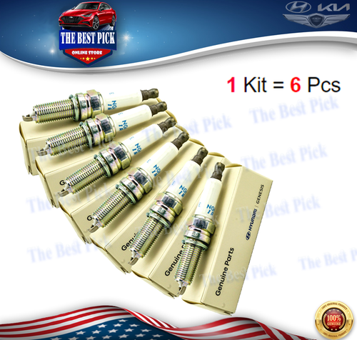 ⭐GENUINE⭐ Spark Plugs (6PCS) for 2015-2020 HYUNDAI GENESIS KIA DODG ...