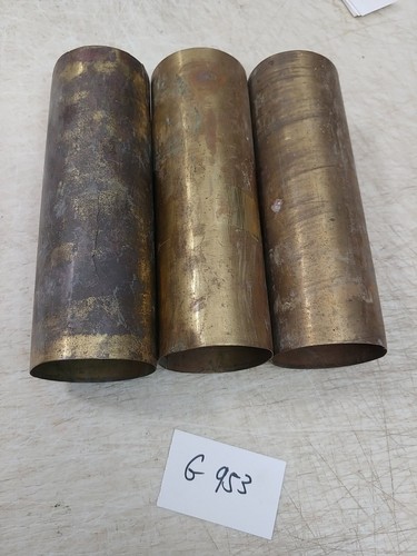 3 BRASS GRANDFATHER / WALL CLOCK EMPTY WEIGHT SHELLS NO ENDS | eBay