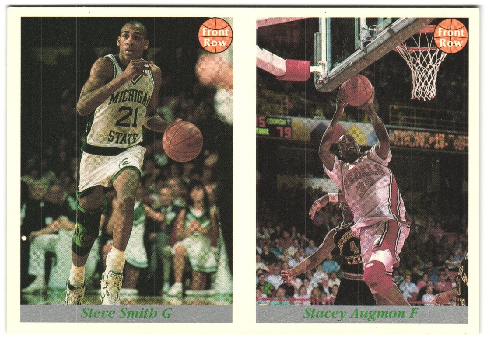 Steve Smith & Stacey Augmon 1992 Front Row College Basketball Promo ...