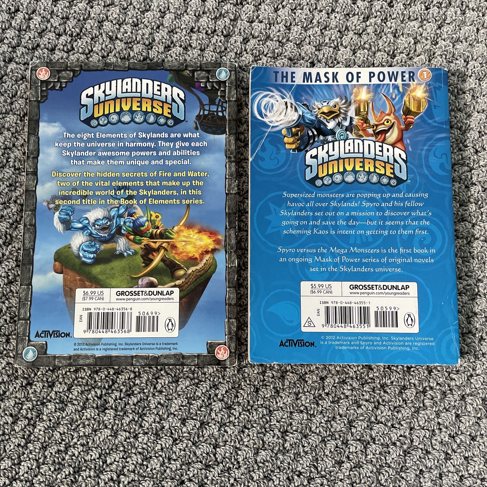 Skylanders Mask of Power Spyro vs Megamonsters & Book of Elements Fire ...