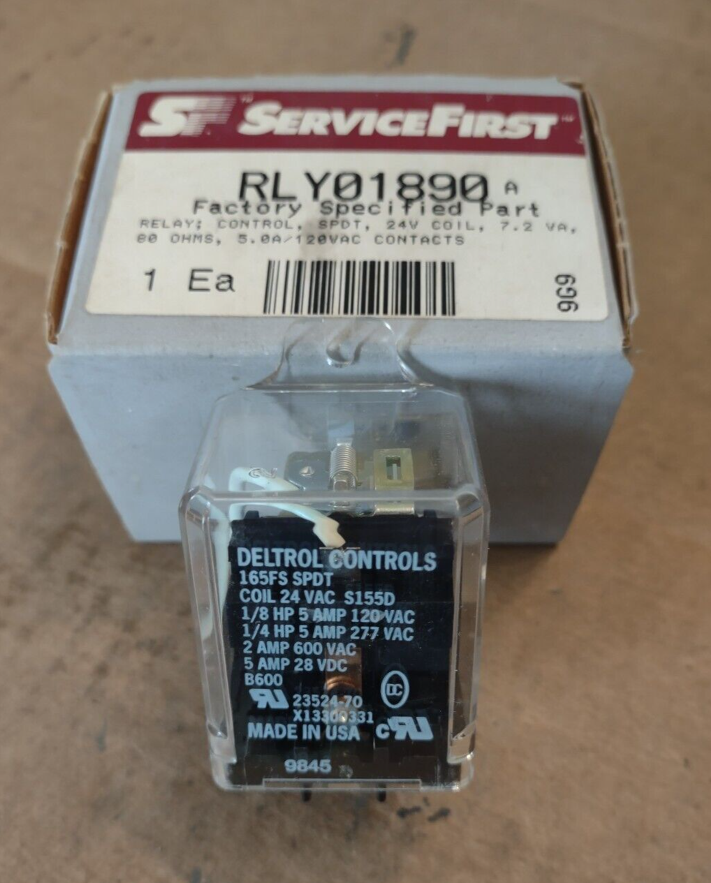 SERVICE FIRST TRANE PART TRANE RLY01890 80 Ohm 50A/120VAC CONTACT RELAY ...