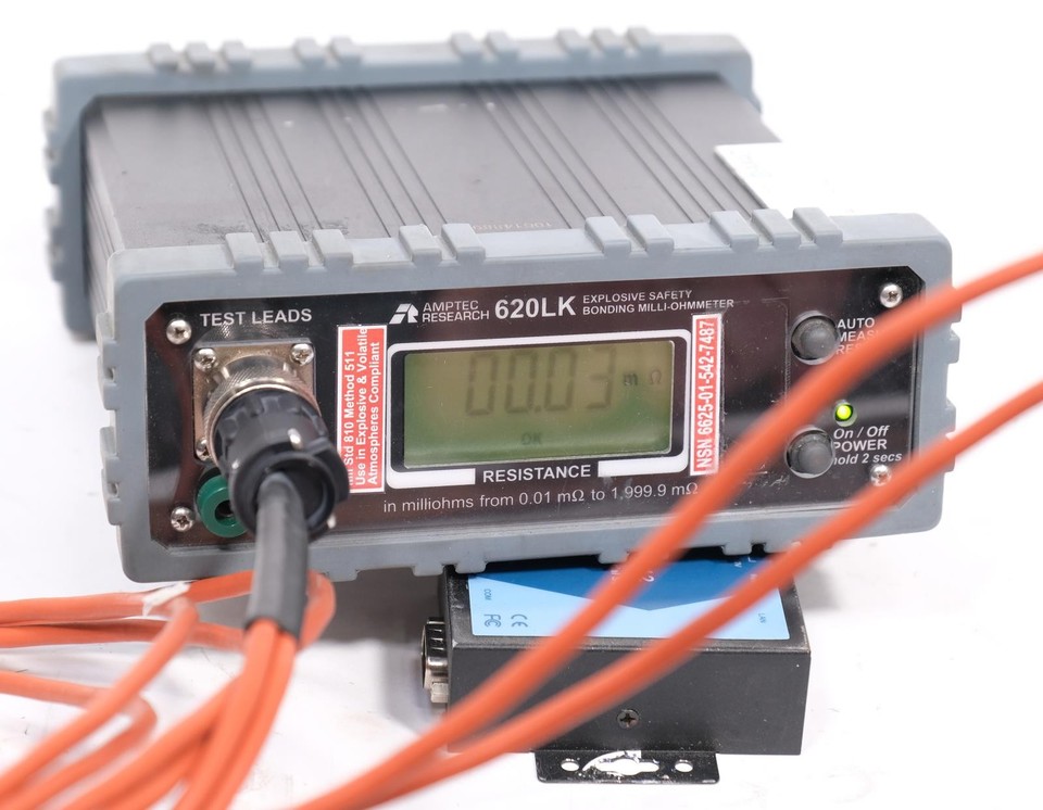 Amptec Research 620LK Explosive Safety Bonding Milli-Ohmmeter | eBay