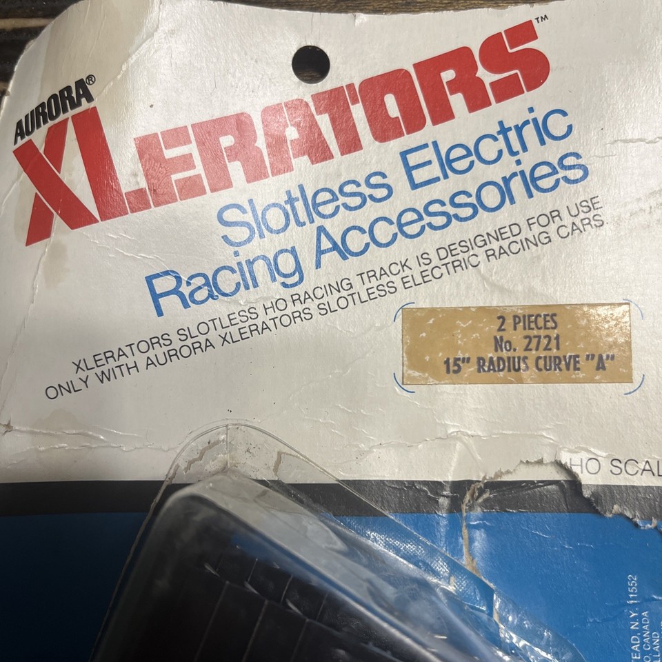 Vintage Aurora Xlerators HO Slot Car Slotless Electric Racing Track Set ...