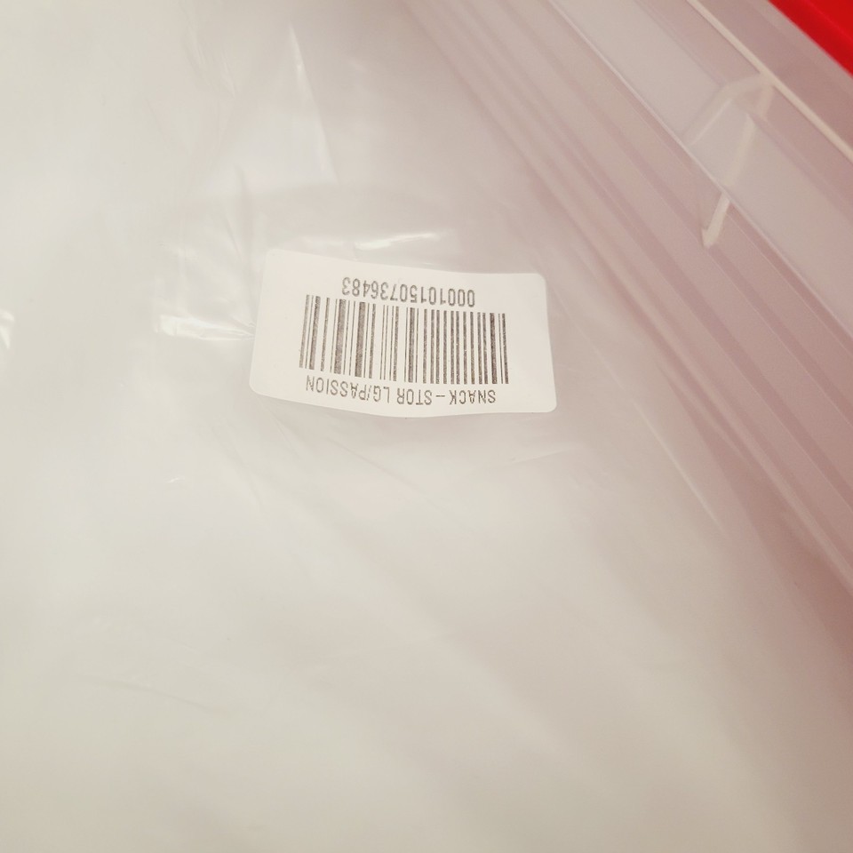 Tupperware Snack N Store Large Keeper Rectangle Container Passion Lid ...