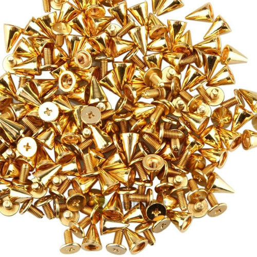 50pc 10mm Spots Cone Screw Metal Studs Leather Craft Rivet Pyramid ...