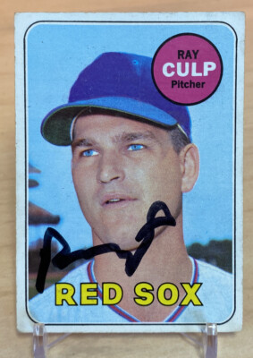 Ray Culp #391 signed autographed auto 1969 Topps Baseball Boston Red ...
