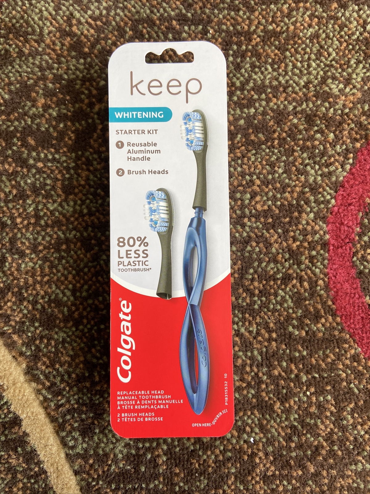 Colgate Keep Manual Toothbrush Whitening Starter Kit 2 Replaceable ...