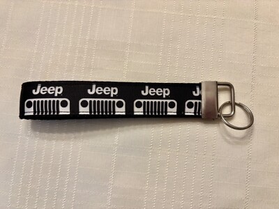 Handmade Key Chain Wristlet, Key Fob decorated with "JEEP" Ribbon, Free ...