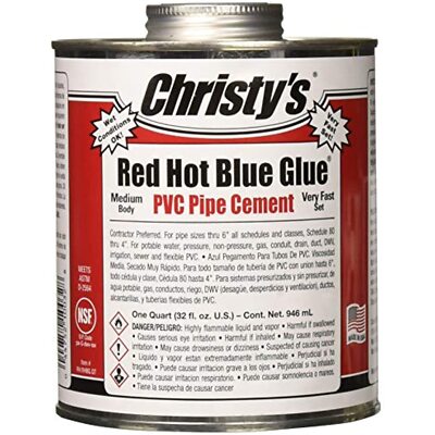Red Hot PVC Blue Glue Size: 2 Pint | eBay