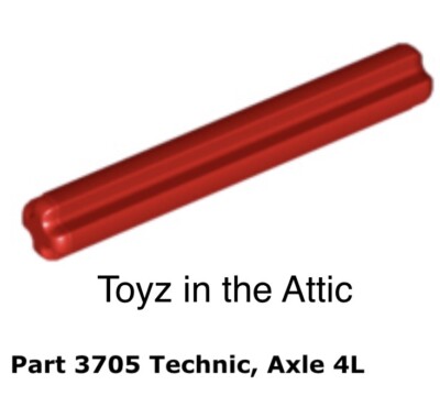 Lego 1x 3705 Red Technic, Axle 4L 10497 | eBay