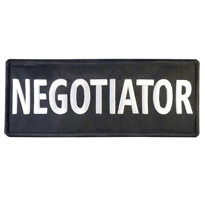 NEGOTIATOR big XL 10x4 inch embroidered SWAT tactical touch fastener ...