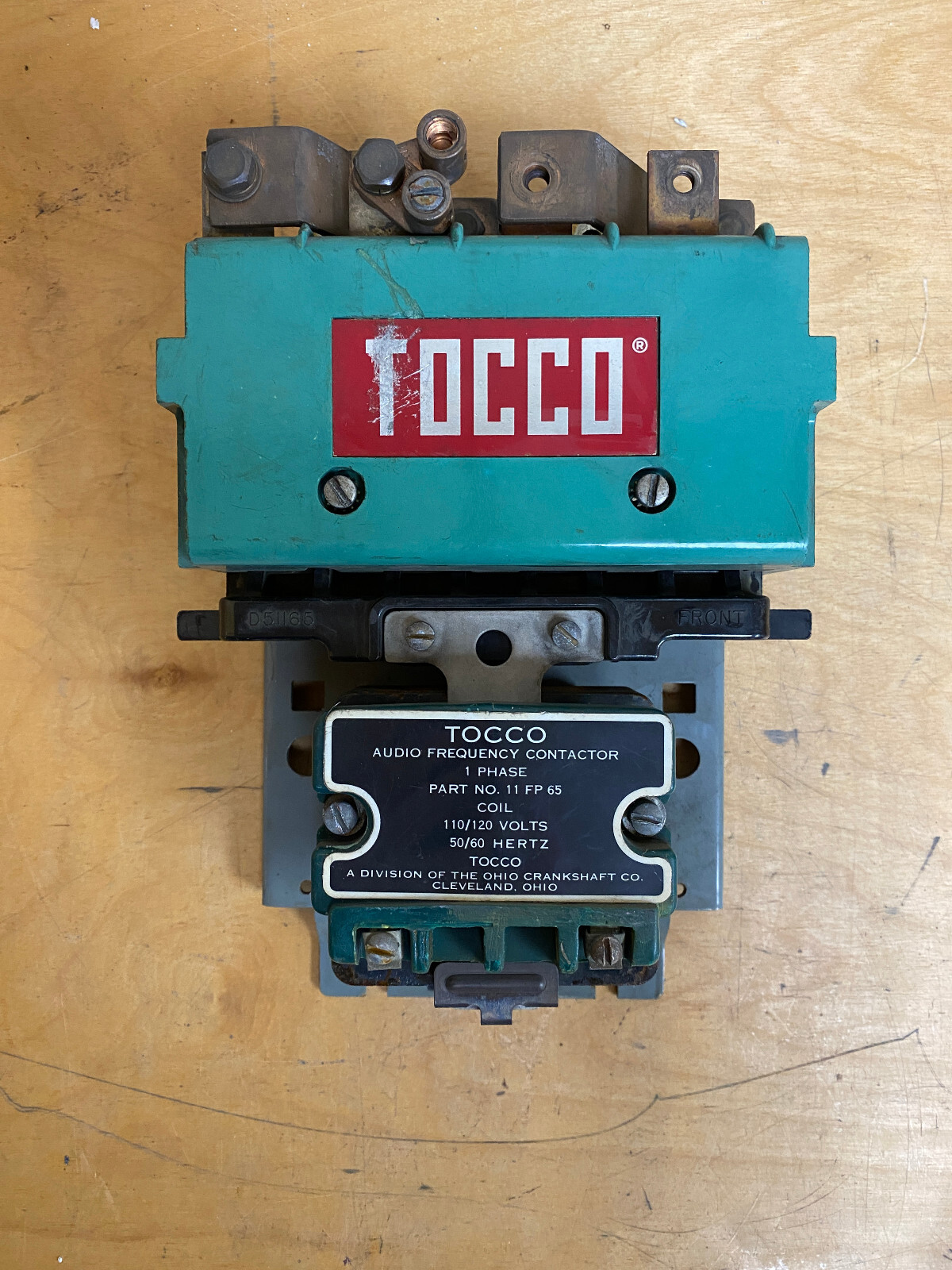 Tocco Audio Frequency Contactor 1 Phase 11 FP 65 Coil 110/120 Volts 50/ ...