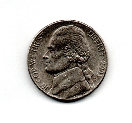 2003 D JEFFERSON NICKEL D OVER D MINTMARK ERROR CIRCULATED COIN #EC199 ...