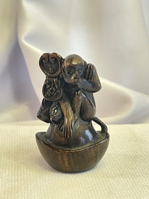 Netsuke - Monkey Signed