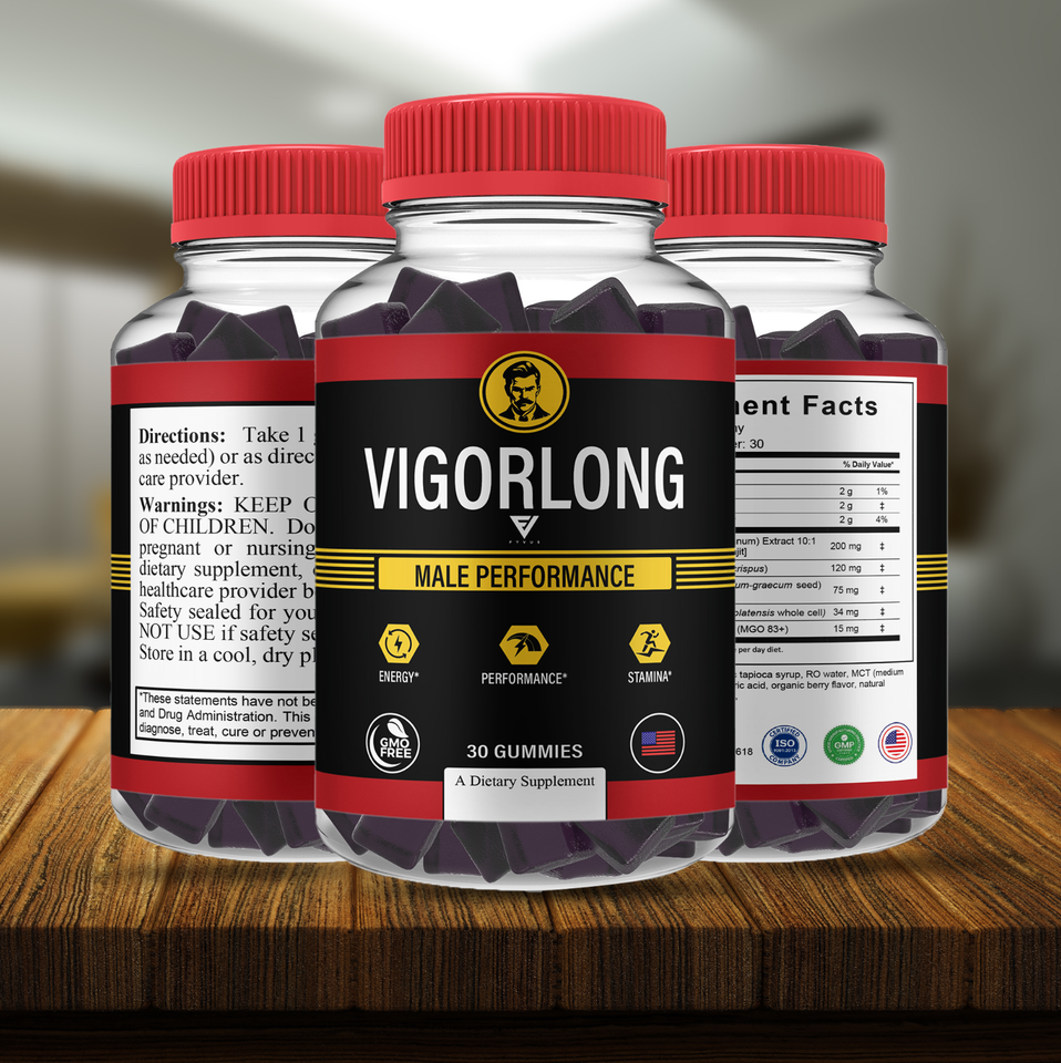 (3 Pack) VigorLong Performance Gummies, Vigor Long Max Support (3 Month ...