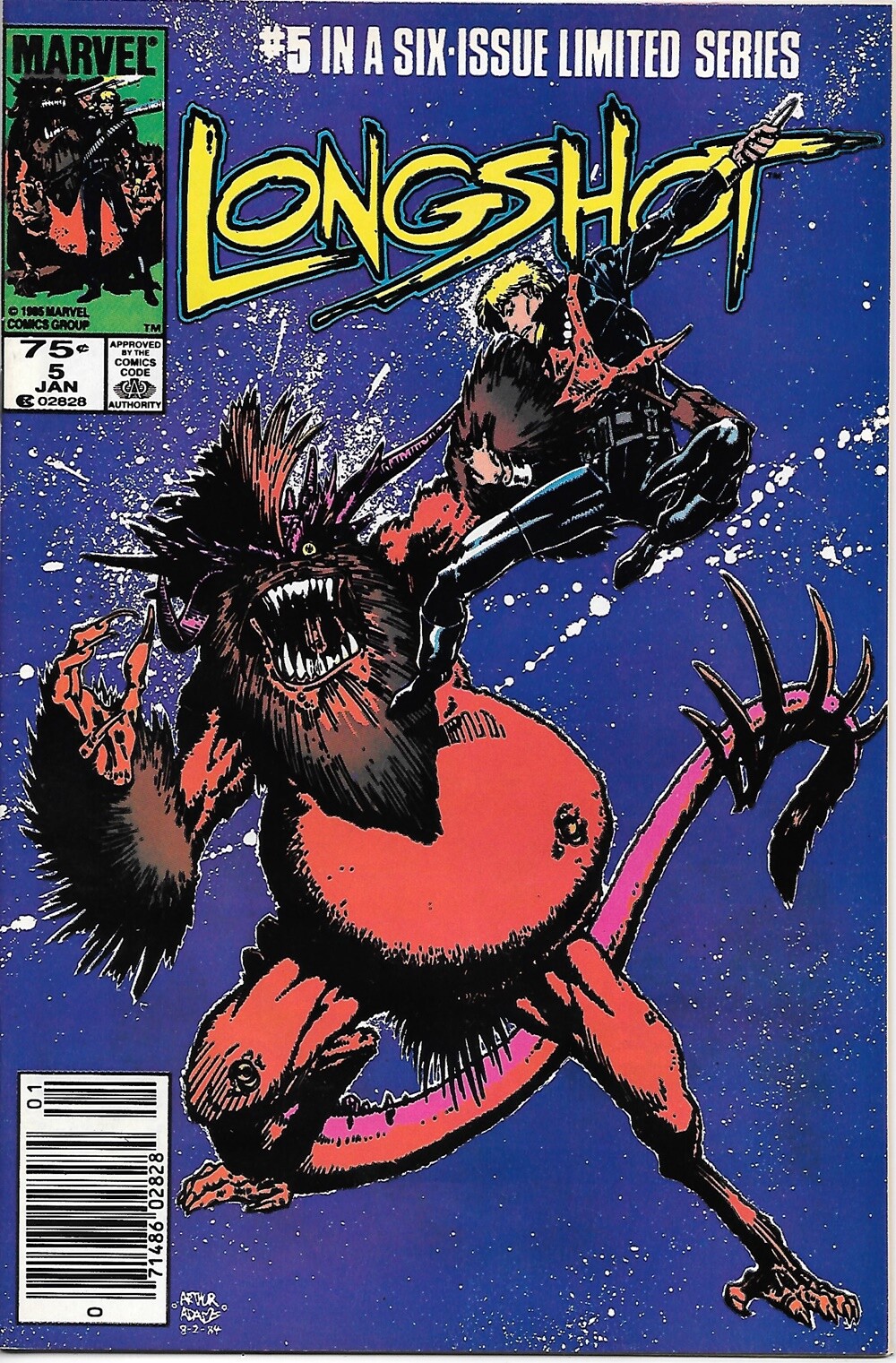Longshot Comic Book #5 Limited Series Marvel Comics 1986 VERY HIGH ...