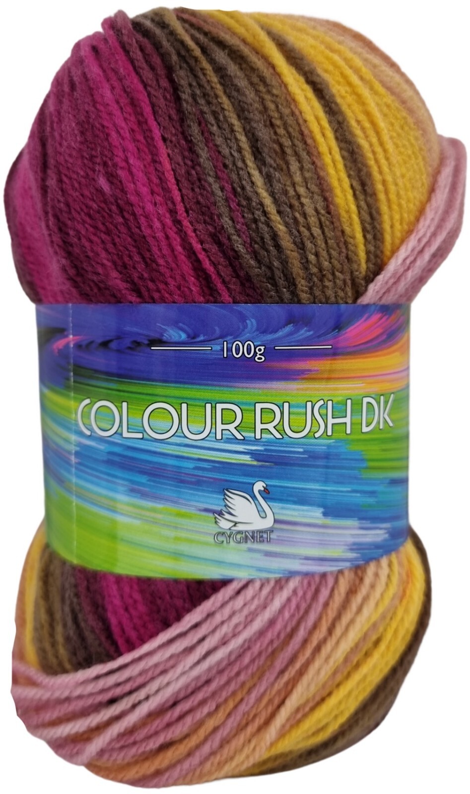 Cygnet COLOUR RUSH DK Knitting Yarn / Wool - 100g Double Knit Ball - 12 ...
