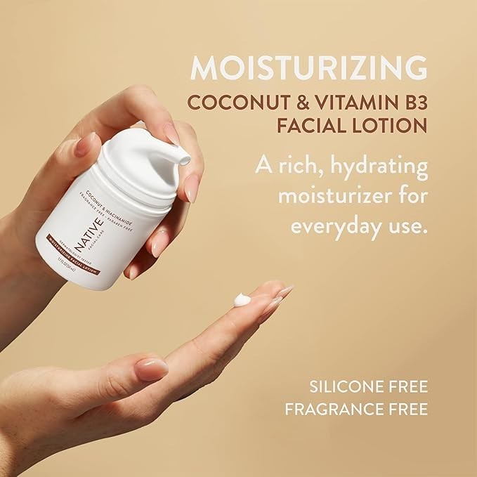 2 X NATIVE FACIAL CARE MOISTURIZING FACIAL LOTION COCONUT & NIACINAMIDE ...