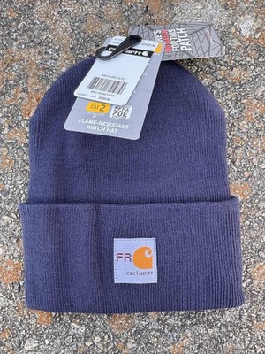 Carhartt Fr Hat Cap Adult One Size Blue Knit Workwear Fire Resistant ...