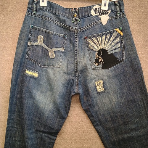 LRG Lifted Research Group Jeans Mens 34x32 Blue Dark Wash Relaxed ...
