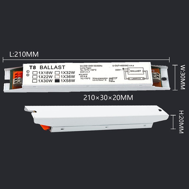 AC 220-240V Wide Voltage T8 T5 Electronic Ballast Fluorescent Lamp ...