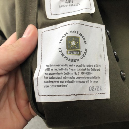 US Army AGSU All Weather Coat Mens 44R Heritage Green 564 Trench Belted ...