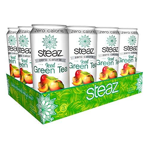 Steaz Organic Zero Calorie Iced Green Tea, Peach Mango, 16 FL OZ (Pack ...