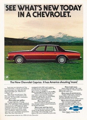 1977 Chevrolet Caprice Classic Original Advertisement Print Art Car Ad ...
