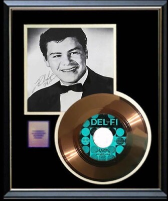 RITCHIE VALENS LA BAMBA 45 RPM GOLD RECORD W- PRINTED SIGNATURE ...
