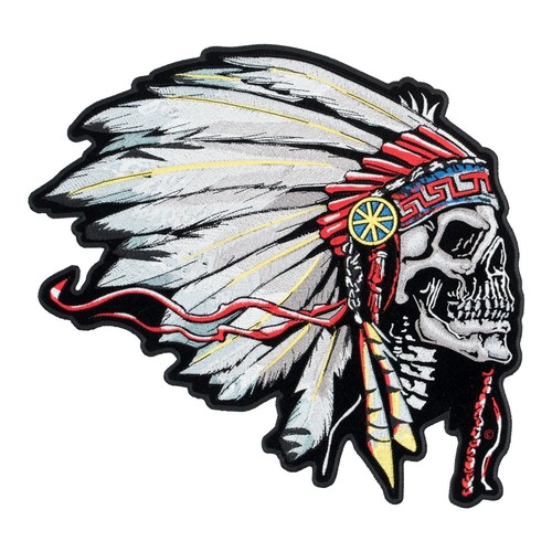 Feathered Indian Chief Skull Patch, Native American Patches | eBay