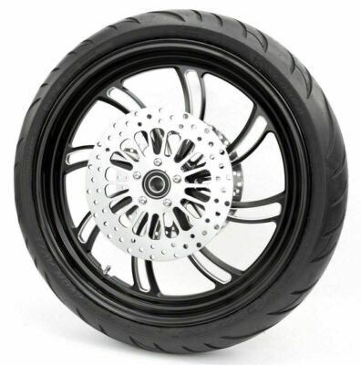 Ultima Vortex 18" x 3.5" Black Billet Front DD Wheel Rim Tire Package ...