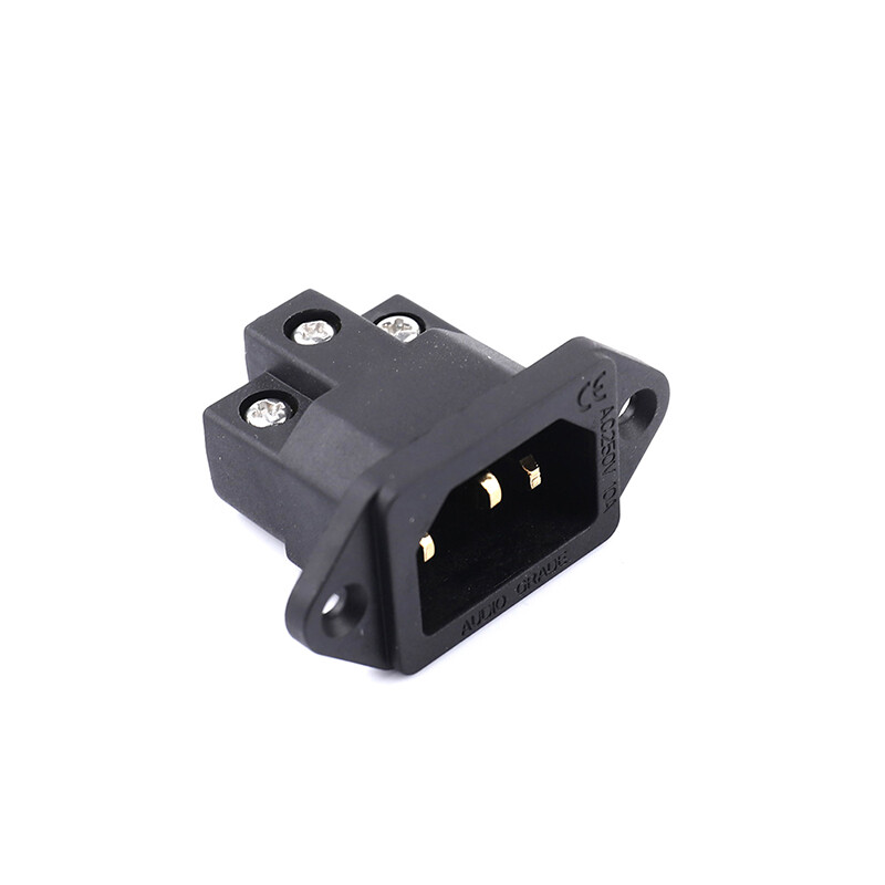 AC IEC Inlet 3 Pin Socket Audio Grade Pure Red Copper IEC Inlet Socket ...