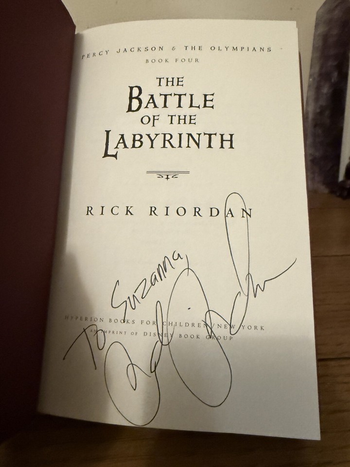 Percy Jackson & The Olympians 1st Edition Set, Each Book SIGNED BY RICK ...