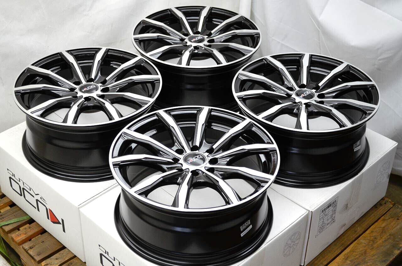 16x7 Black Wheels Rims 4 Lug Fit Nissan Versa Mini Cooper Kia Rio ...