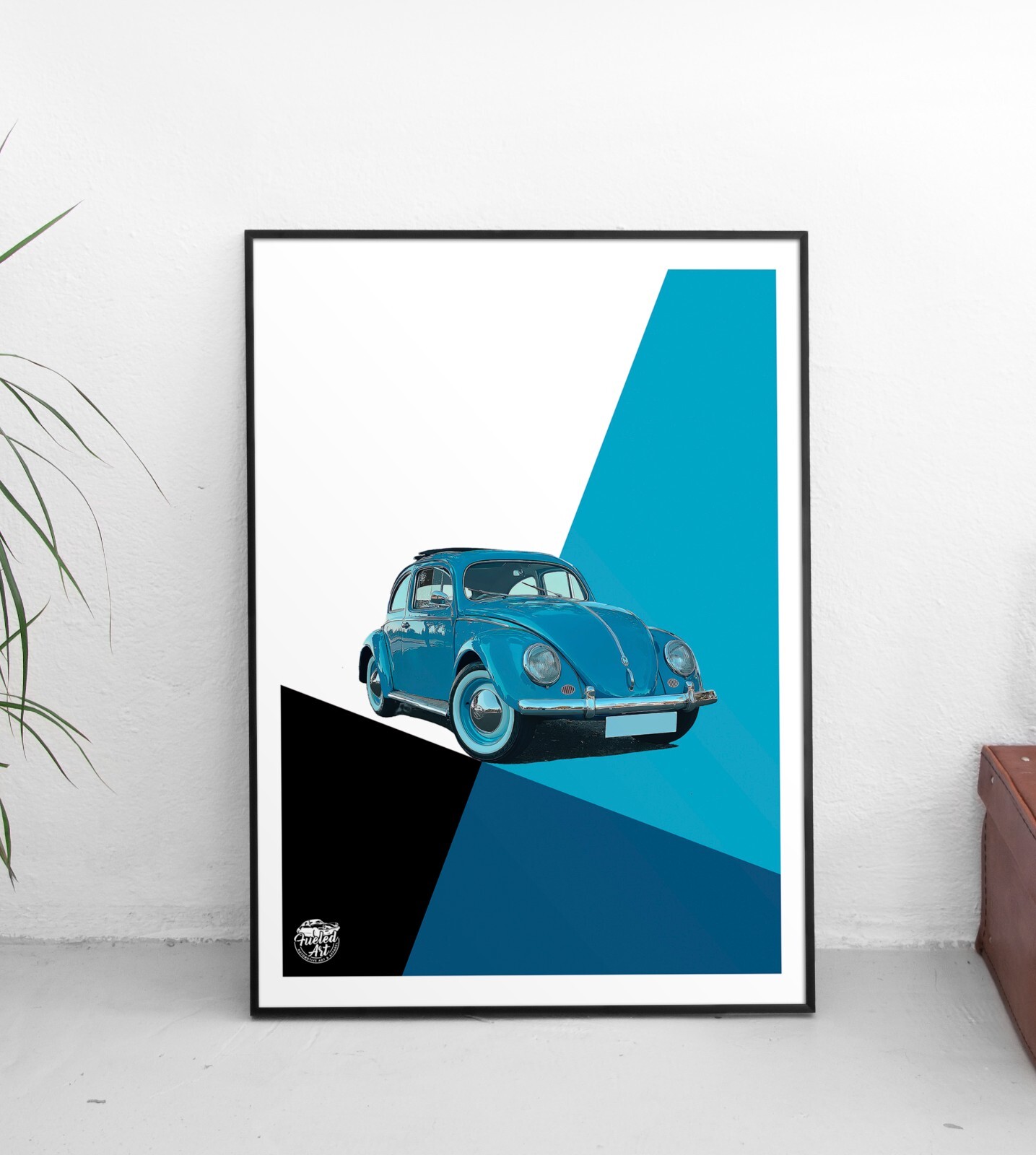 Classic VW Beetle Print - Wall Art gift artwork Car Volkswagen poster ...