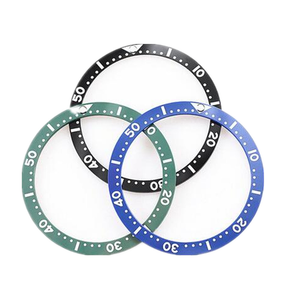38mm Flat Luminous Ceramic Watch Bezel Parts For SKX007 SKX009 SKX011 ...