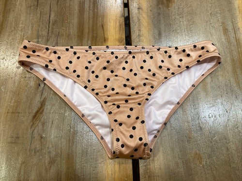 Shade And Shore Sun Coast Cheeky Tan Dot Bikini Bottoms Size Small | eBay