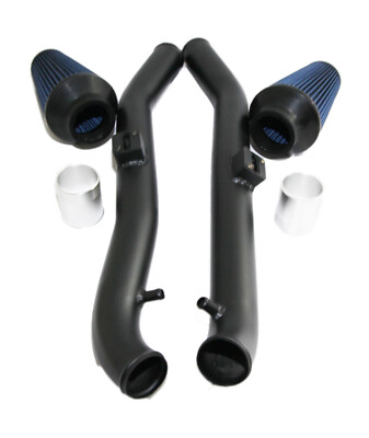 Black Dual Cold Air Intake Kit+Blue Air Filter for 2009-2020 Nissan ...