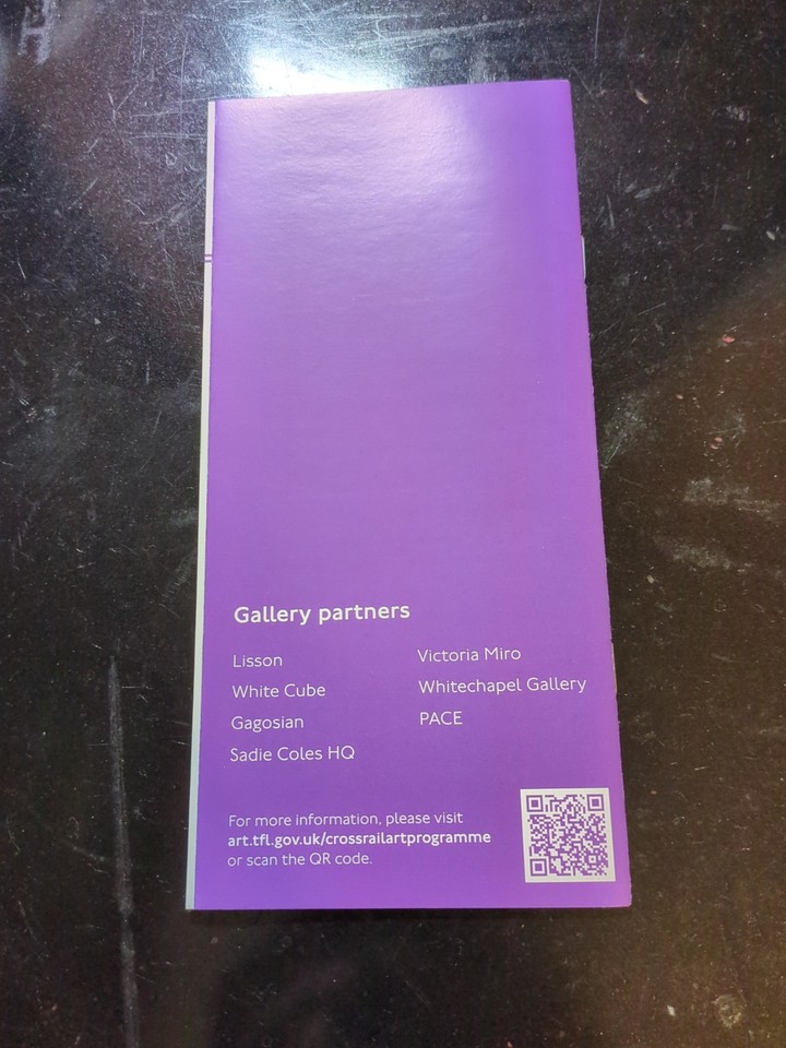 Crossrail Art Programme Leaflet Official TfL Transport For London 2026 ...