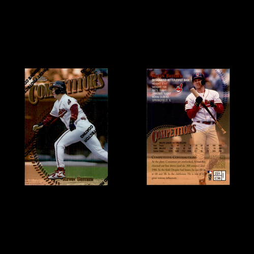 Kevin Seitzer Lot 7 Different Baseball Cards 1997's Cleveland Indians ...