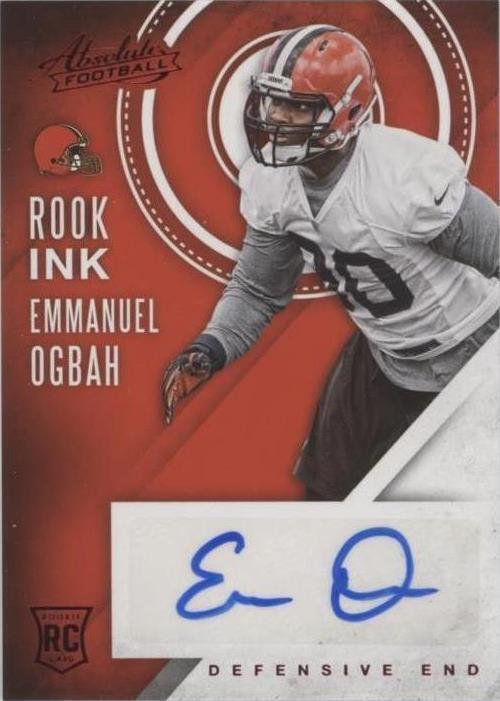 2016 Panini Absolute - ROOK Ink Emmanuel Ogbah #18 Red (AU, RC) for ...