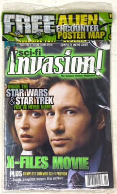 sci-fi Invasion! Magazine - X-Files Movie w/ Alien Encounter Poster Map ...