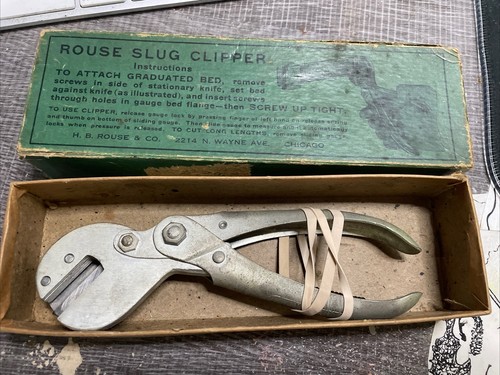 Vintage Used Rouse Letterpress Printing Lead Slug Clipper In Box | eBay
