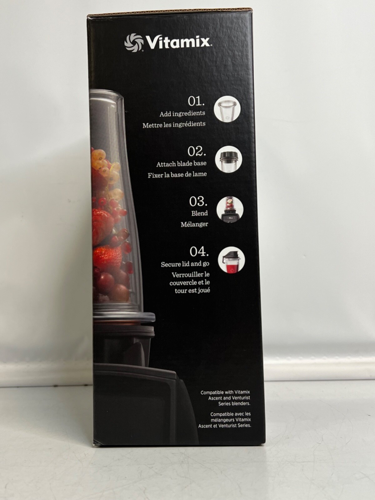 Vitamix 8oz Blending Bowl & 20oz Blending Cup w/ Lid Base Combo Starter ...