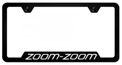 Mazda Zoom-Zoom Logo Polycarbonate Notched License Plate Frame Official ...